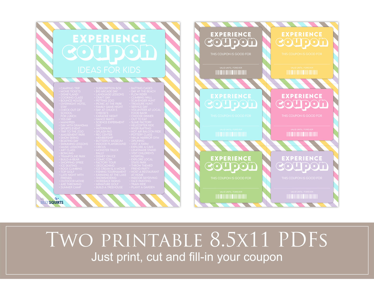 Printable Experience Coupons – mysillysquirts