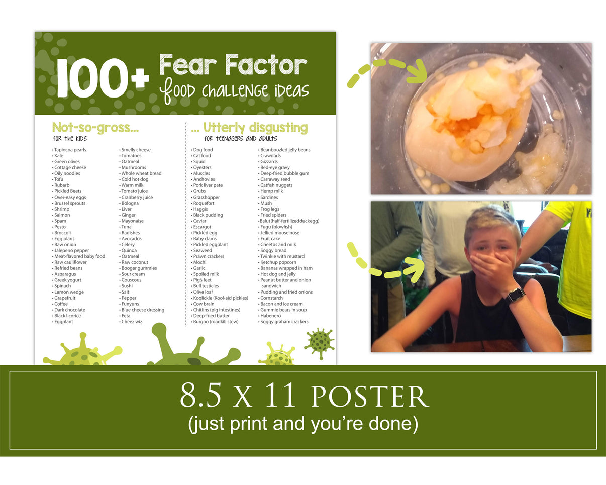 Fear Factor Challenge Idea Poster – mysillysquirts