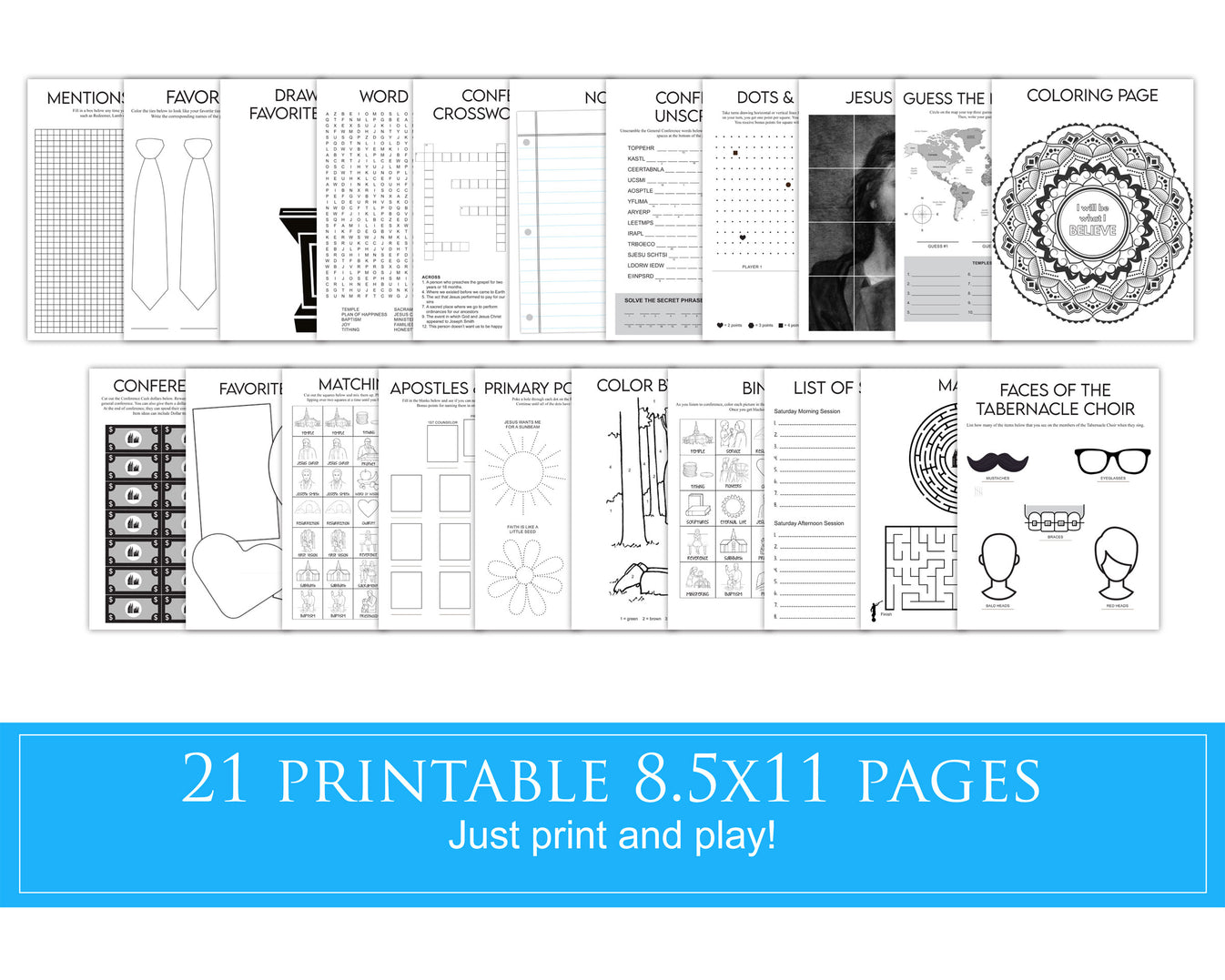 LDS General Conference Activity Packet – mysillysquirts
