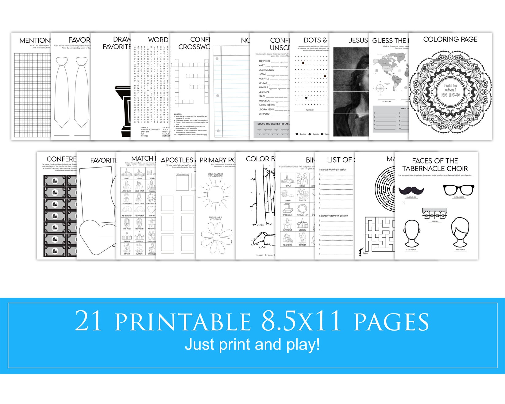 LDS General Conference Activity Packet – mysillysquirts