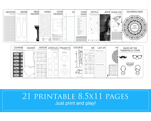 LDS General Conference Activity Packet – mysillysquirts