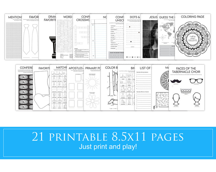 LDS General Conference Activity Packet – mysillysquirts