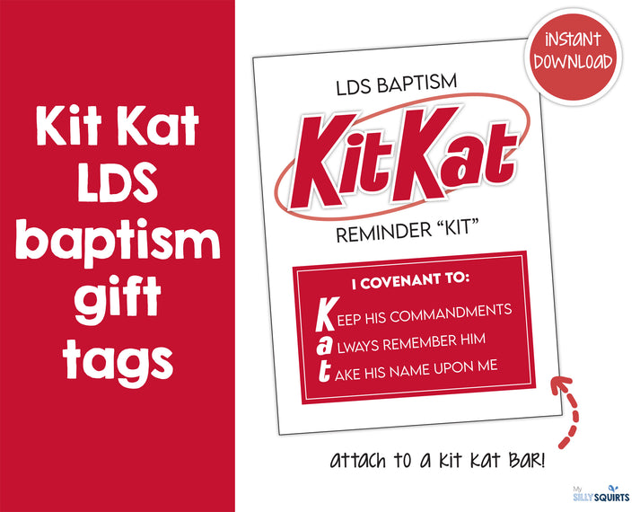 Kit Kat baptism gift tag – mysillysquirts