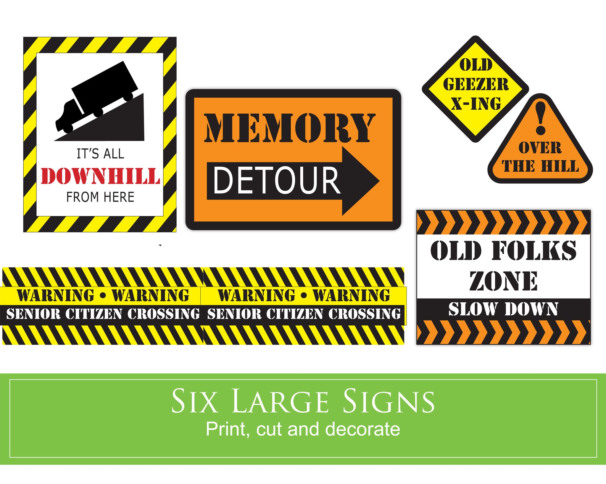 Over the Hill printables – mysillysquirts