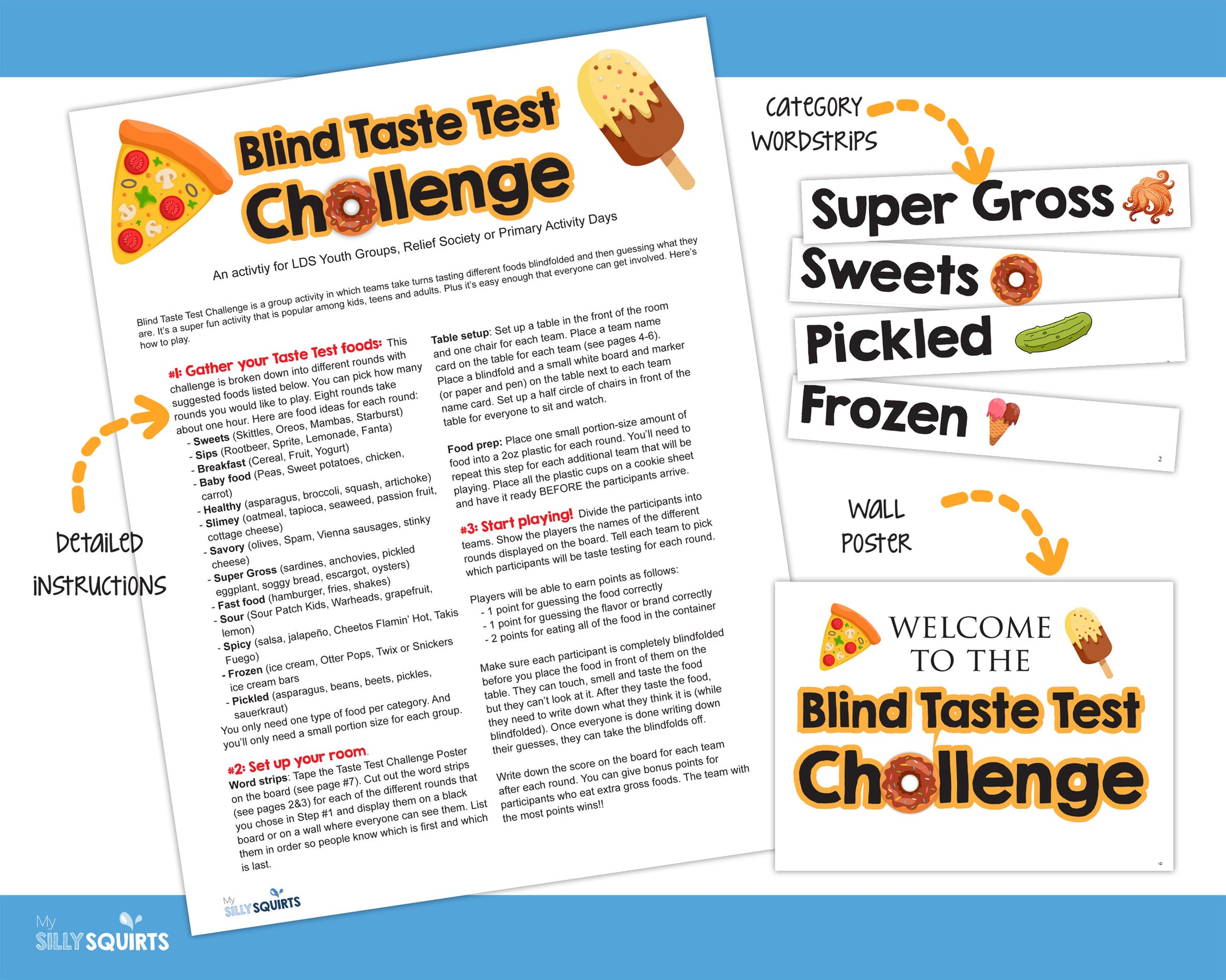 Blindfolded Taste Test Challenge Game: LDS Youth Activity – mysillysquirts