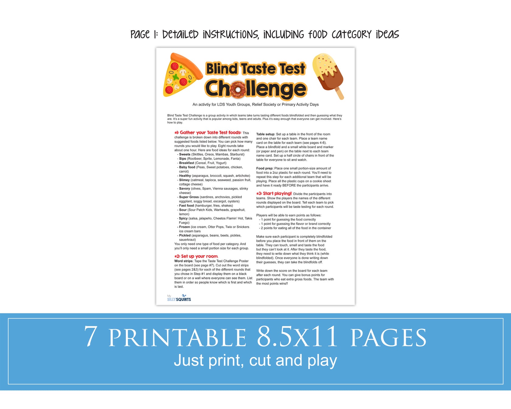 Blindfolded Taste Test Challenge Game: LDS Youth Activity – mysillysquirts