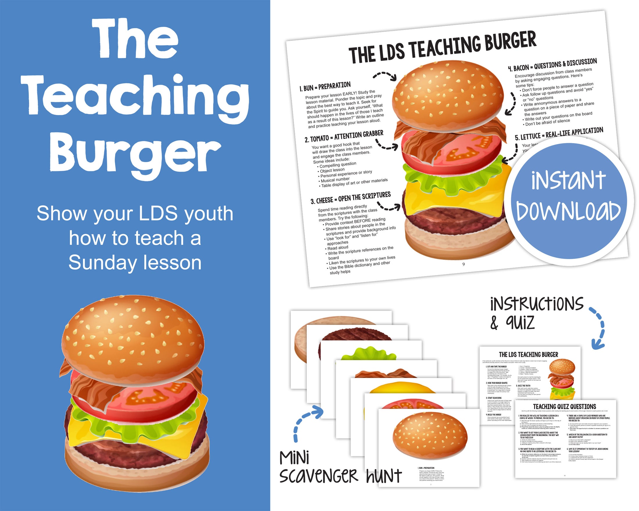 The Teaching Burger - LDS Youth Teaching Activity – mysillysquirts