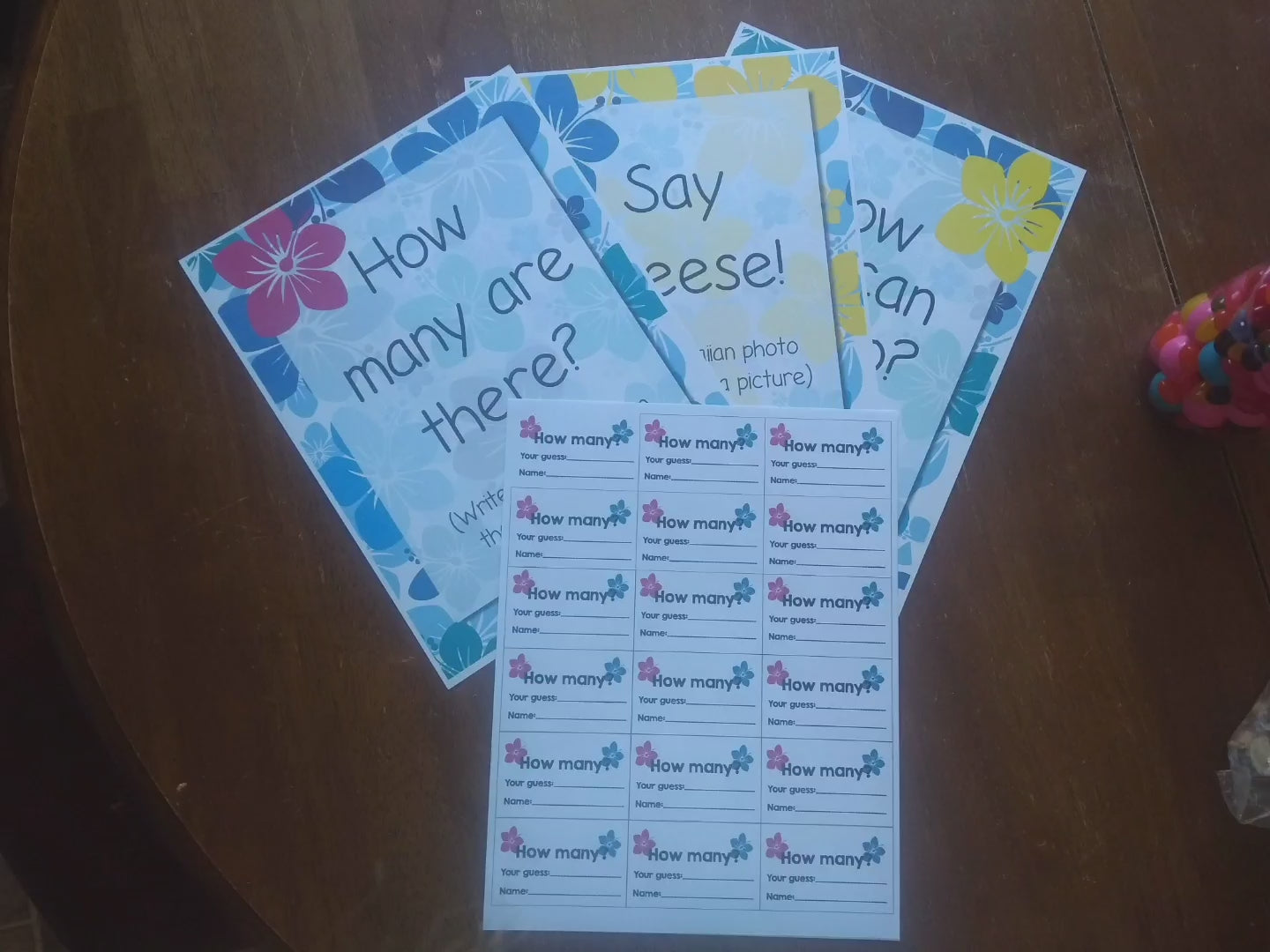 Hawaiian Luau Activity Posters – mysillysquirts