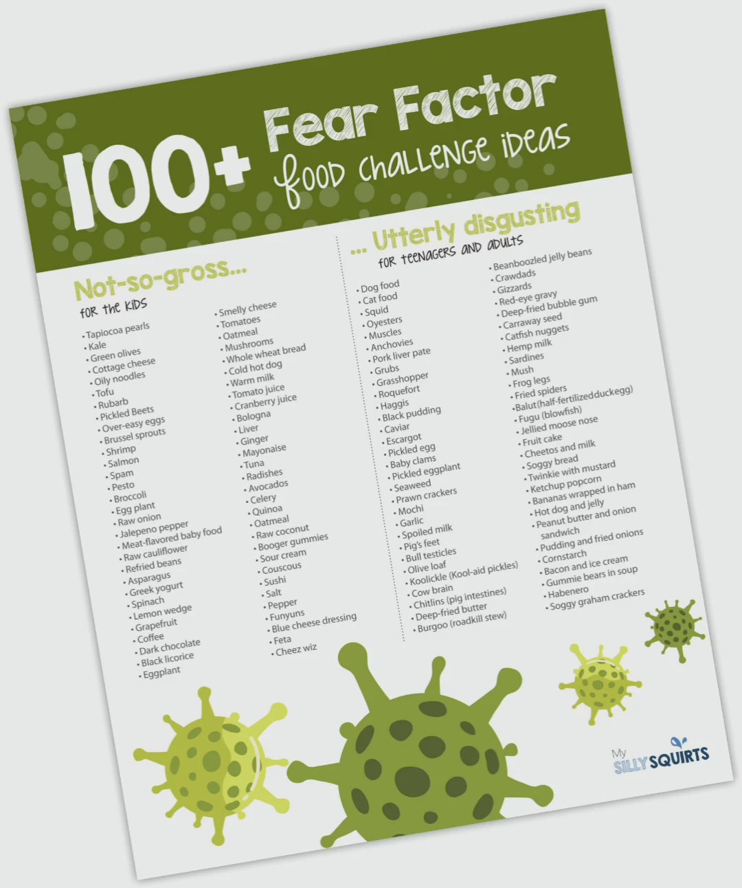 Fear Factor Challenge Idea Poster – mysillysquirts